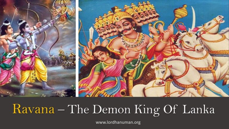 Ravana - The 10 Headed Demon king of Lanka in Epic Ramayana